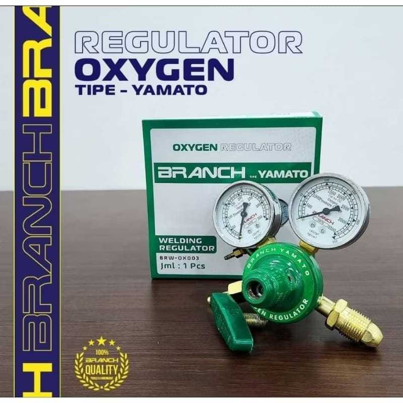 Jual BRANCH Regulator Las/Oksigen Yamato Tabung Gas (Oxygen Welding) BRW-OX003 | Shopee Indonesia