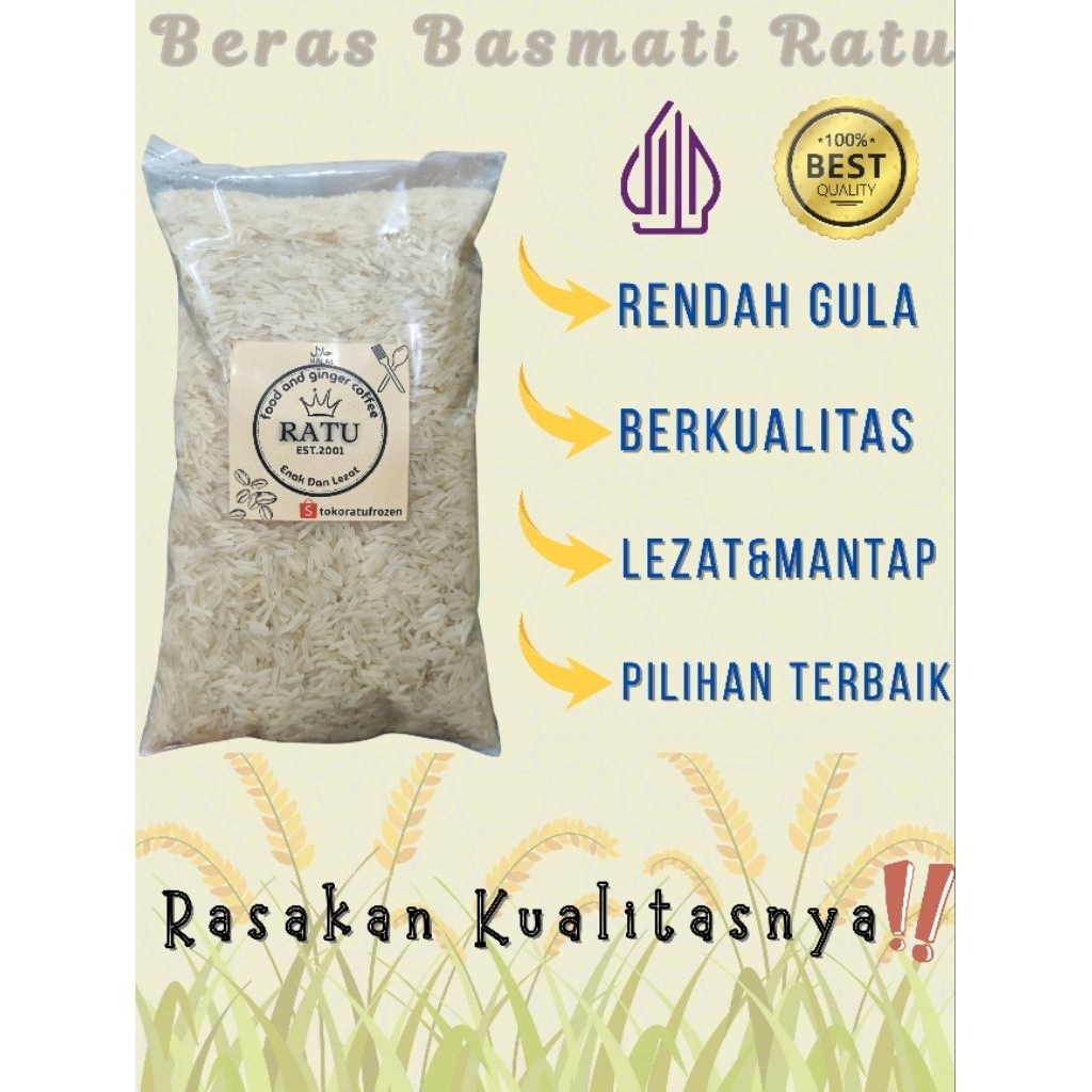 Jual Beras Basmati 1kg Premium (Long Rice) Beras Panjang Rendah Gula ...