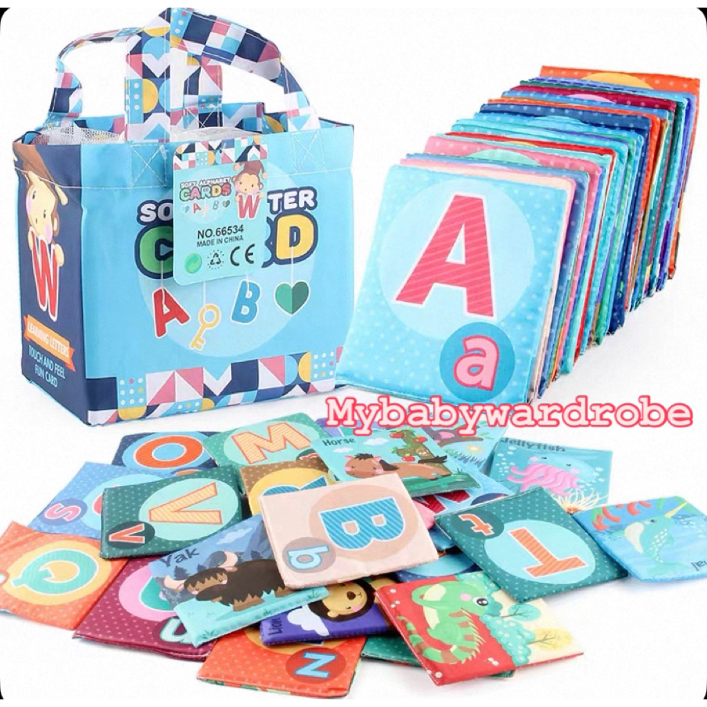 Jual 26 Pcs Baby Soft Clothes Book Alphabet Flash Cards Early Learning ...