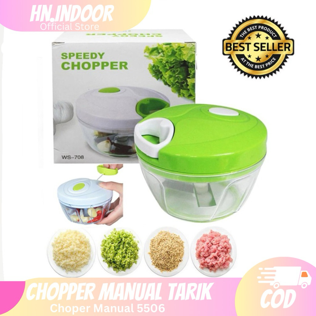 Jual Chopper Tarik Blender Tangan Penghalus Sayur Bumbu Dapur Chopper ...