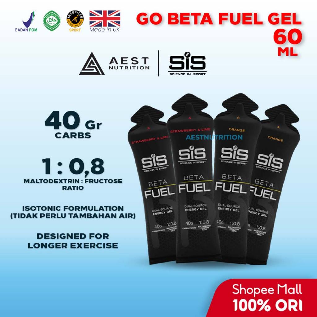 Jual SiS Beta Fuel Dual Energy Gel 60ml Sachet - SIS Go Science in ...
