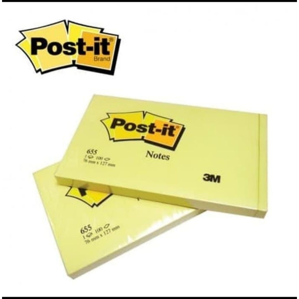 Jual POST IT 3M ( 655 ) STICKY NOTE YELLOW PAD | Shopee Indonesia
