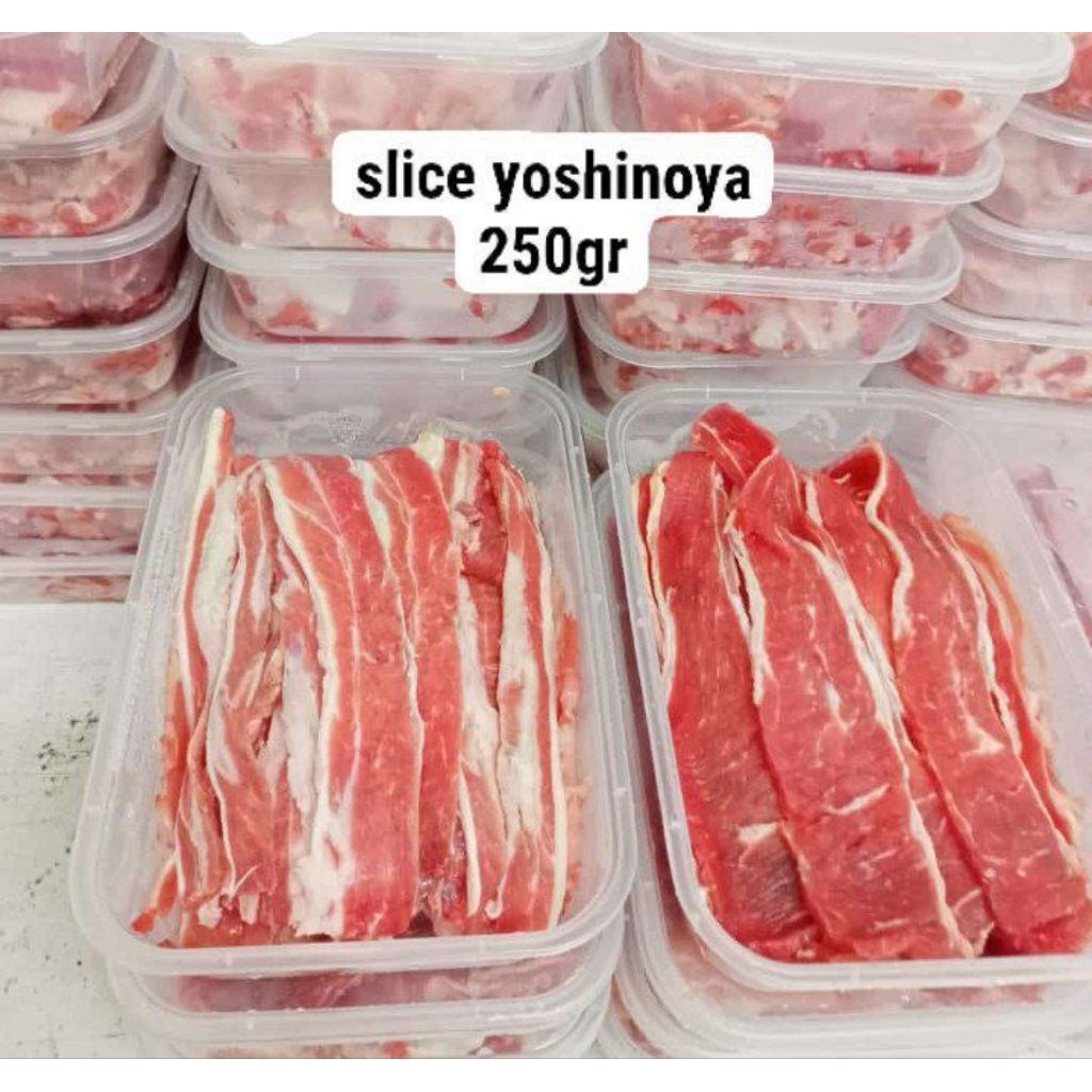 Jual BEEF SLICE YOSHINOYA 250GR Mixfat dan lowfat | Shopee Indonesia