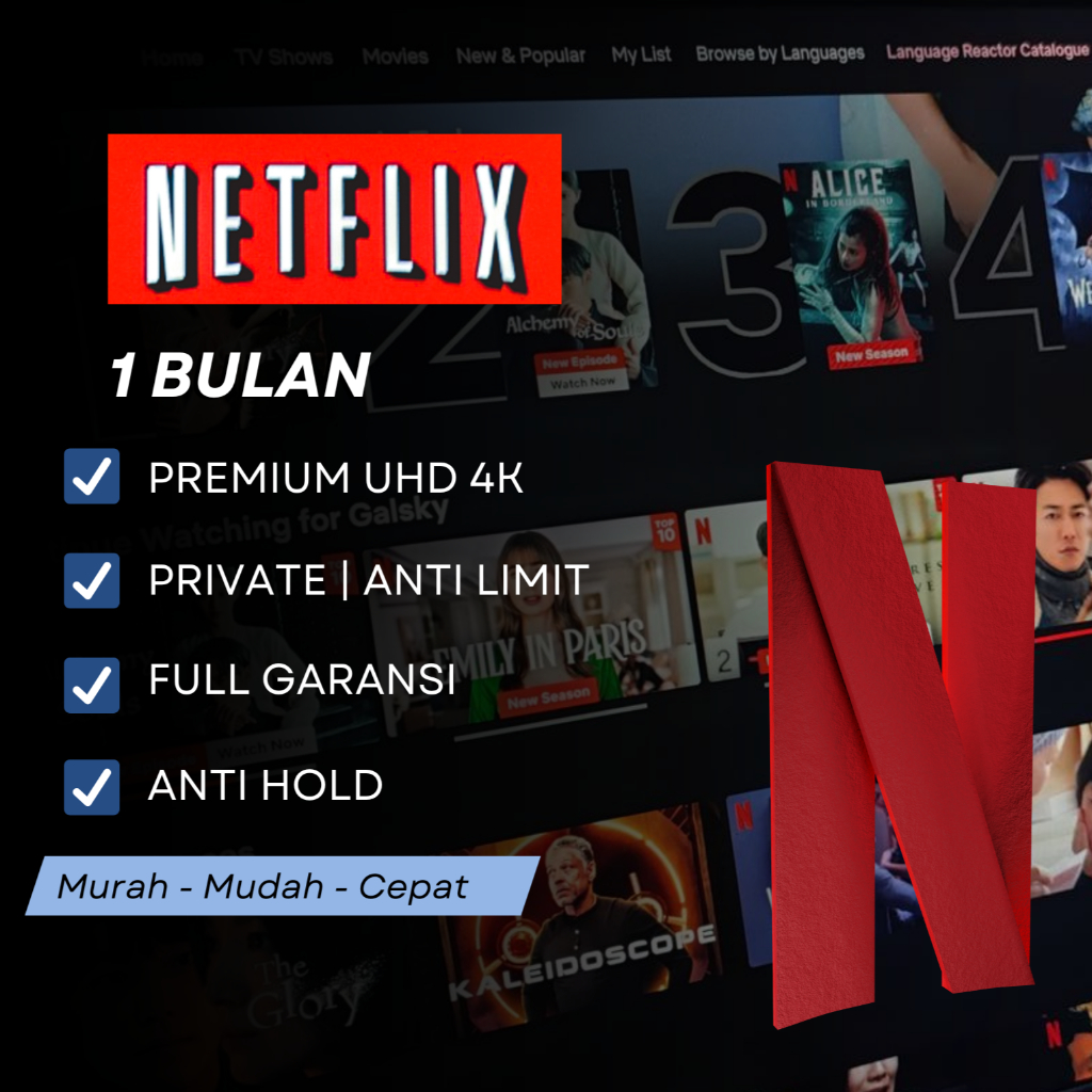 Jual N3TFL1X 1 BULAN PREMIUM UHD 4K PRIVATEE ANTI HOLD | Shopee Indonesia