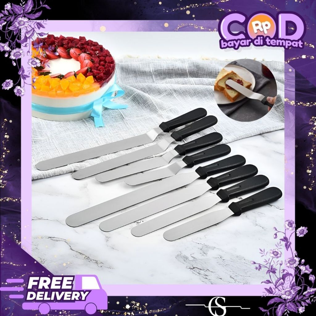 Jual (ALL VARIASI) Butter Cream Knife Pisau Kue Perata Cream / Pisau ...