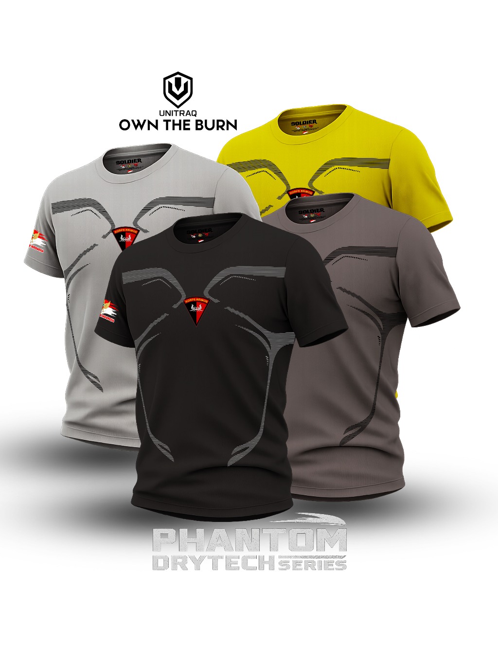 Jual Kaos Latihan Dryfit Pria – Raptor Motion – Bahan Stretch Ringan - Phantom DryTech Series ...