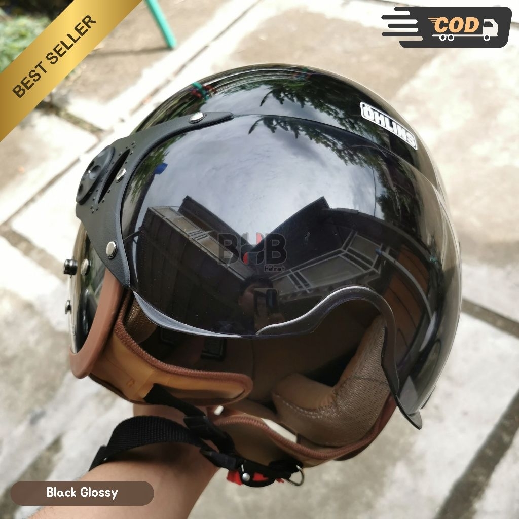 Jual Helm Pilot Dewasa Kaca Smoke Ohlins | Shopee Indonesia