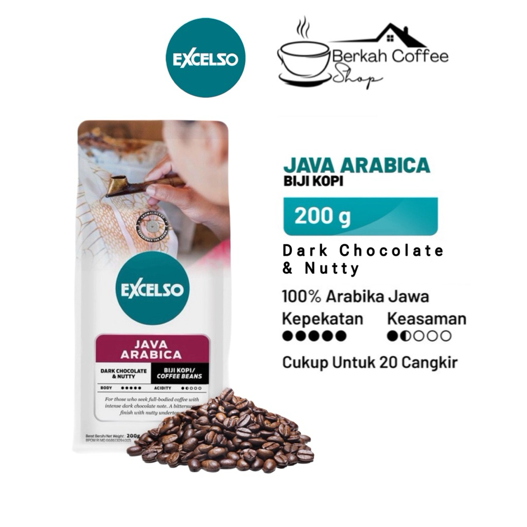 Jual Excelso Biji Kopi JAVA ARABICA 200gram | Shopee Indonesia