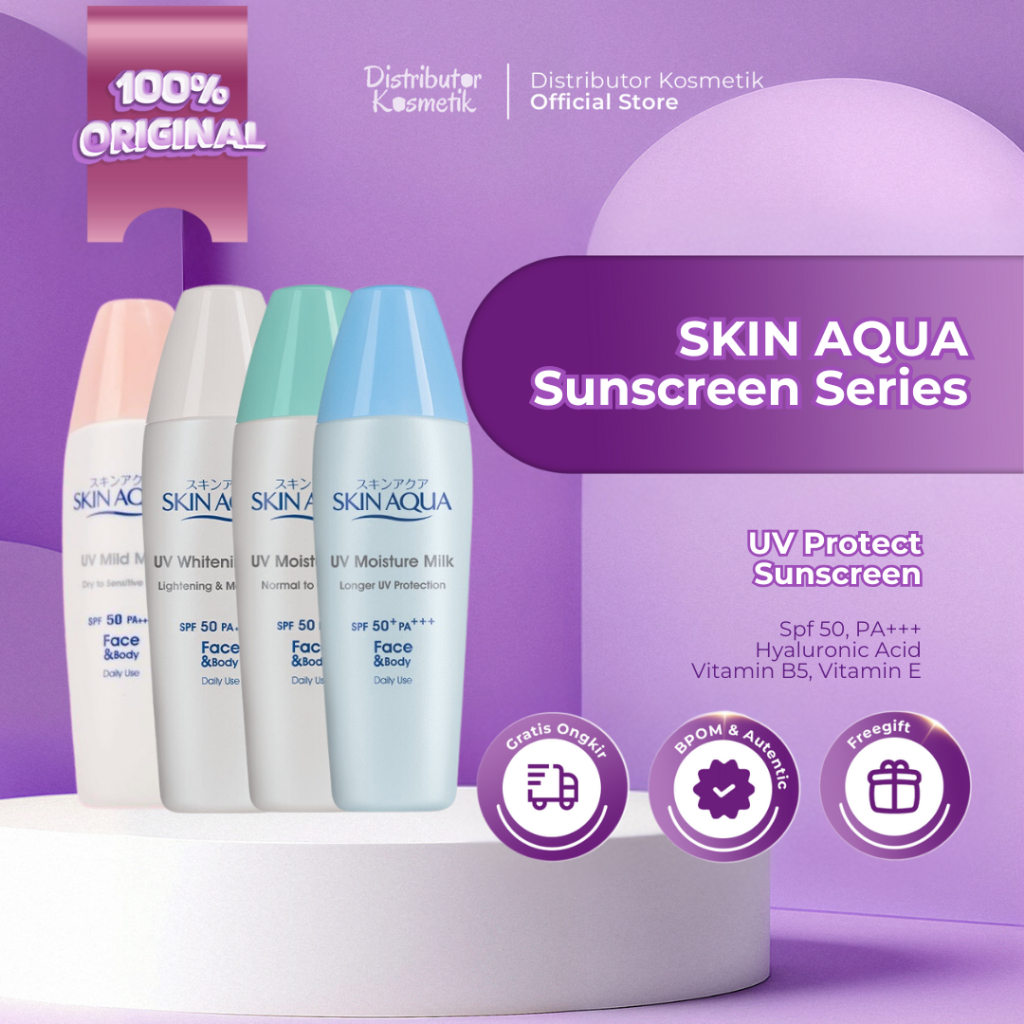 Jual [ AGEN RESMI ] SKIN AQUA UV Sunscreen Series - Moist Gel, Moist ...