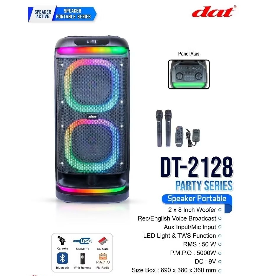Jual SPEAKER TROLLEY DOUBLE SPIKER TROLI DOBEL TRENDY DAT DT 2128 ...