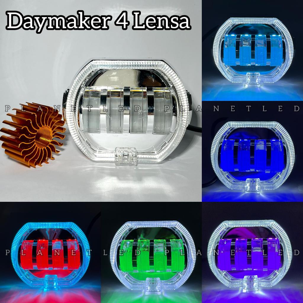 Jual Lampu LED Projie BILED 4 Lensa 8D High Low Putih Kuning Super ...