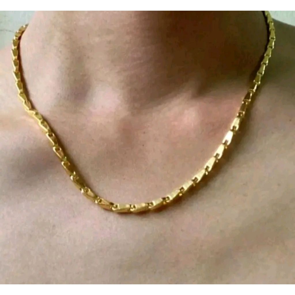Jual KALUNG DEWASA MOTIF PAD KUNING EMAS GOLD ANTI KARAT ANTI LUNTUR ...