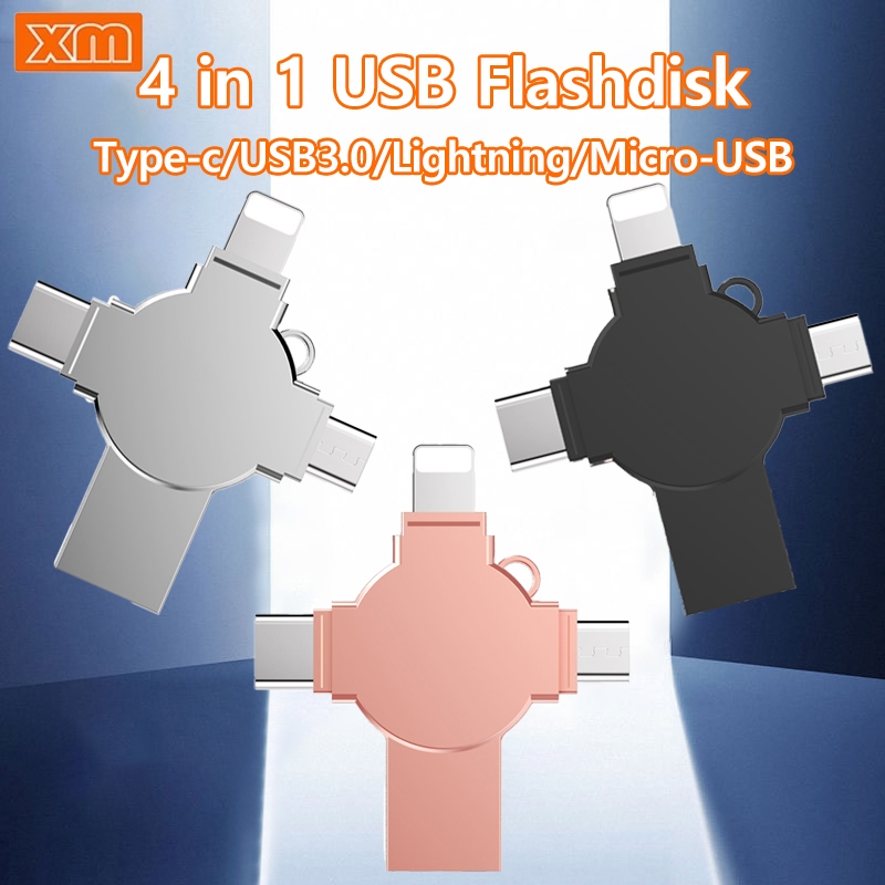 Jual U401 1TB Flashdisk OTG 4-in-1: Kompatibel dengan iPhone 6-15, USB ...