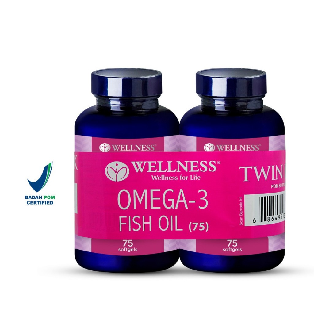 Jual Wellness Omega 3 Fish Oil 1000mg / Omega 3 Fish Oil 1000mg ...