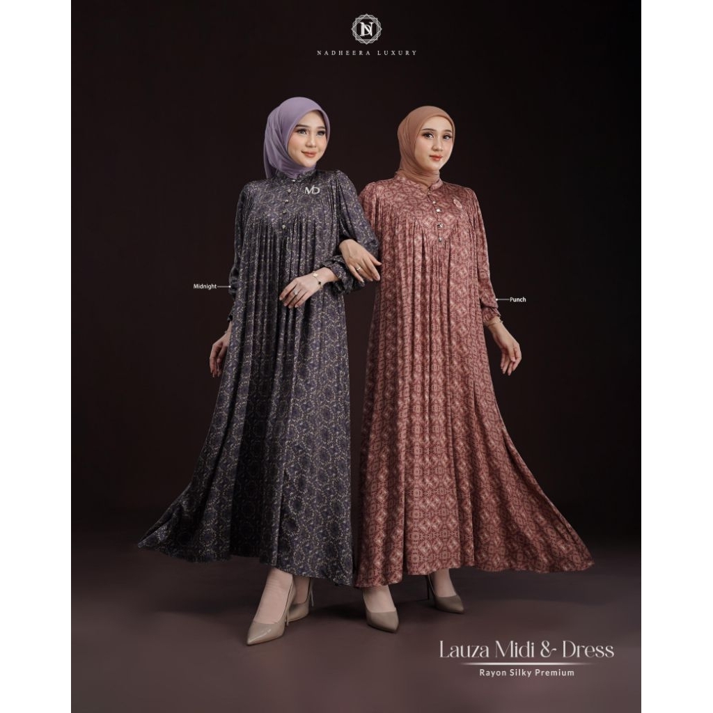 Jual LAUZA MIDI DRESS NEW SERIES NADHEERA LUXURY | Shopee Indonesia