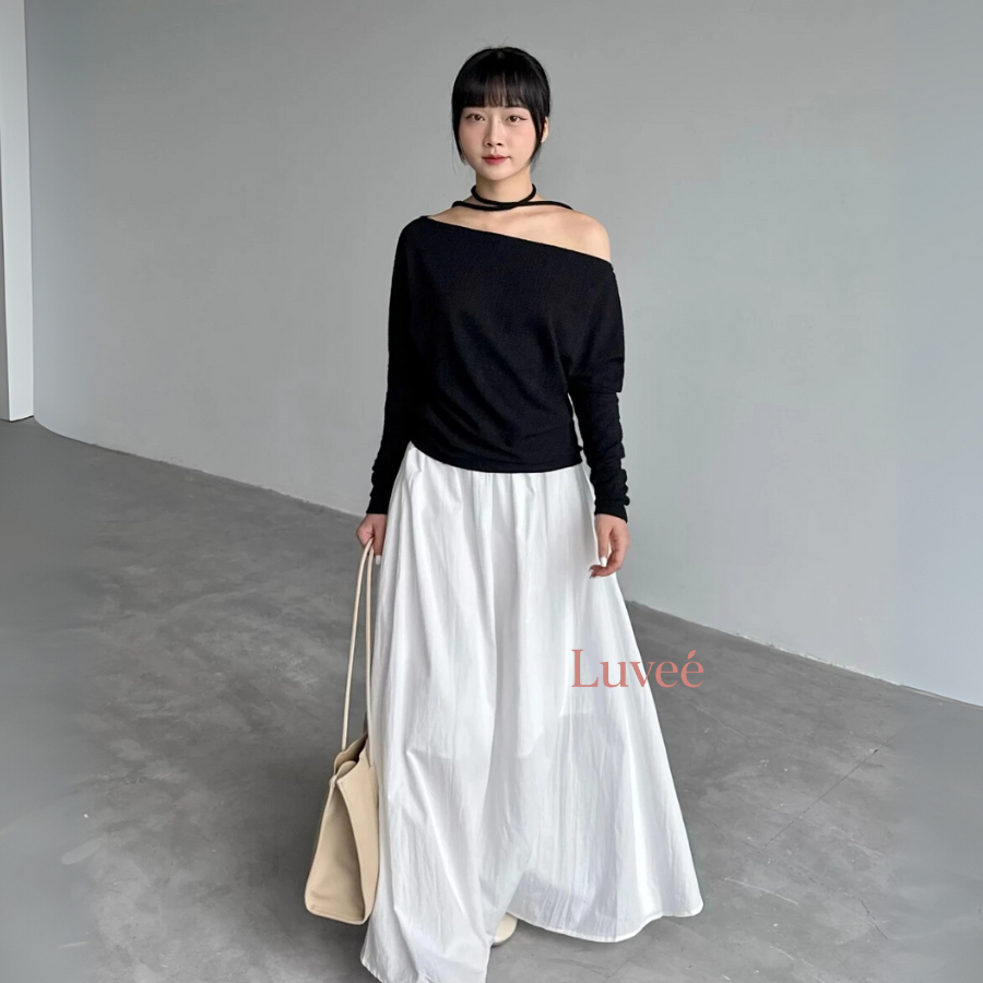 Jual BASIC LINEN SKIRT |ROK LINEN Korean Loose Maxi Skirt Rok Basic ...