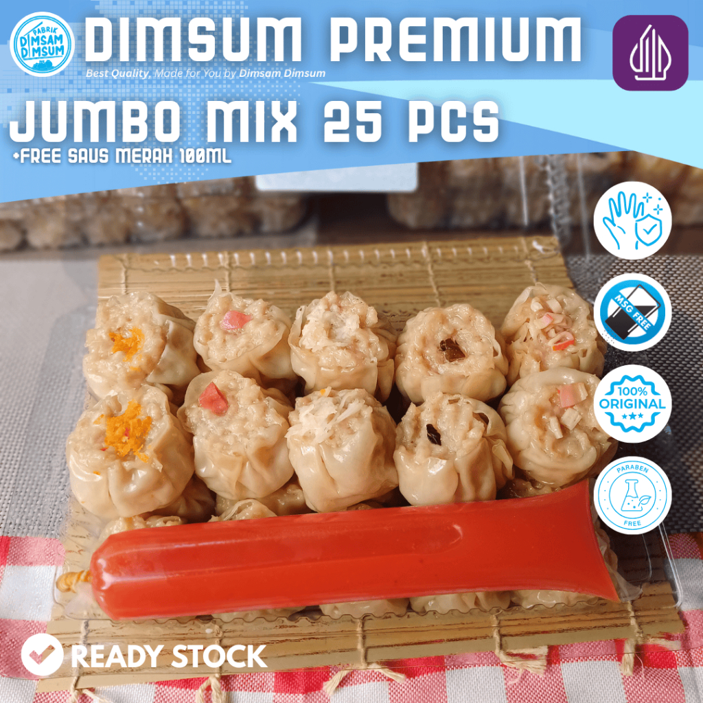 Jual Dimsum Jumbo Mix 25 pcs + Free Saus 100ml | Frozen Halal Premium ...