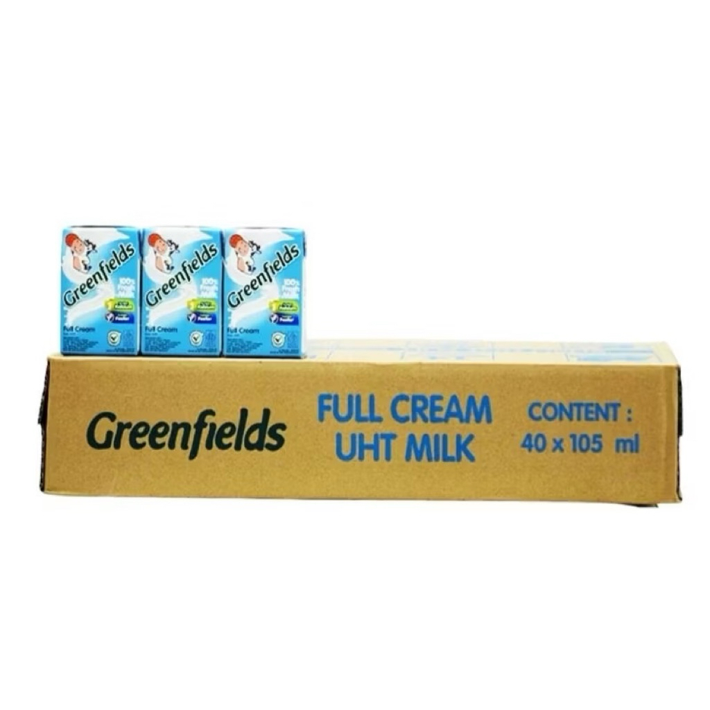 Jual GREENFIELDS Susu UHT Full Cream 105mL 1 Karton | Shopee Indonesia