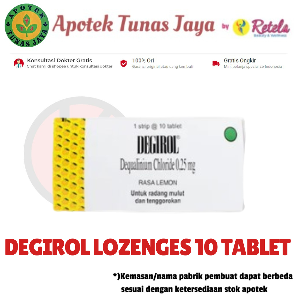 Jual Degirol Tablet Hisap - 10 Tablet Strip for Enhanced Relief ...