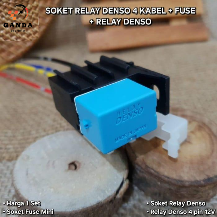 Jual SOKET RELAY DENSO GANDENG + FUSE BOX MINI + RELAY DENSO 4 PIN 12V ...