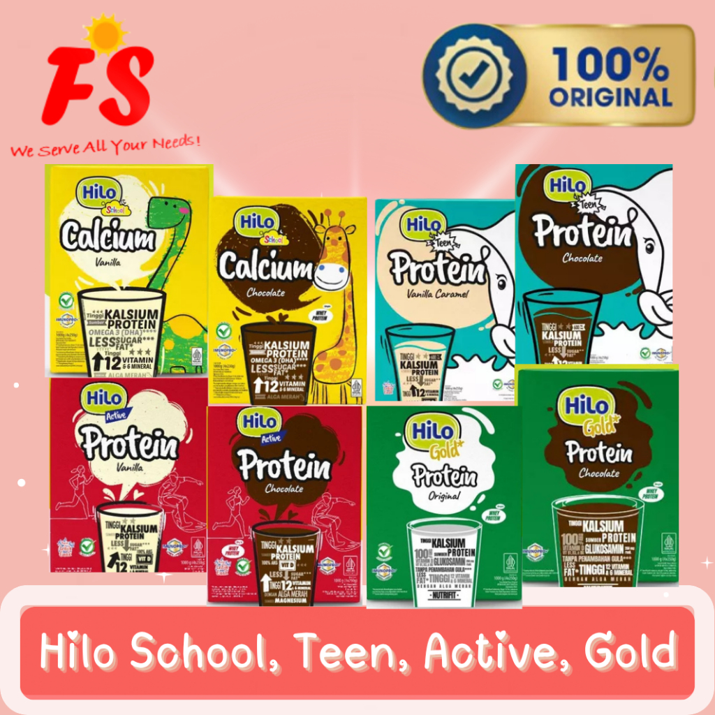 Jual HILO ACTIVE, GOLD, SCHOOL, & TEENS, SUSU TINGGI KALSIUM RASA ...