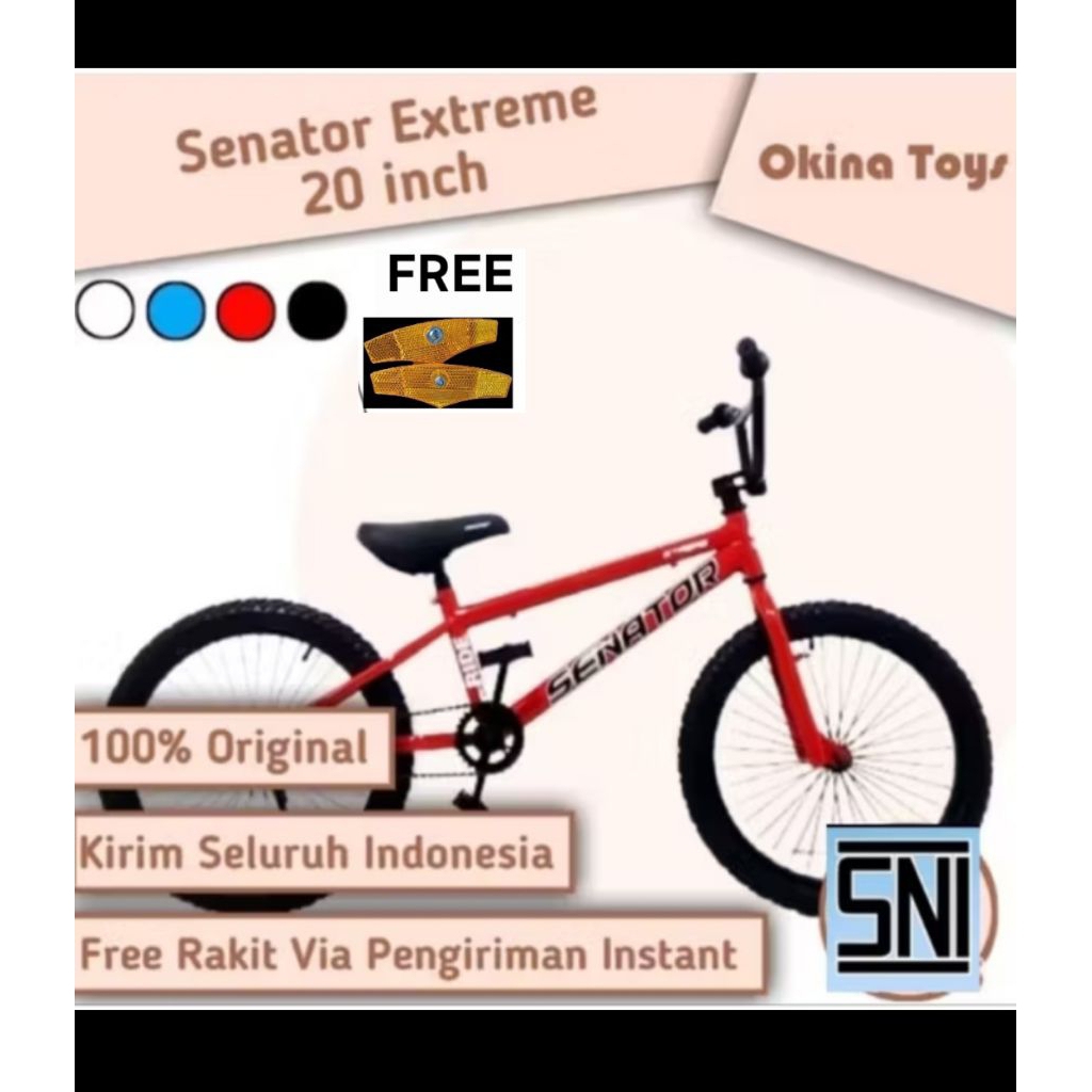 Jual (GOJEK/CARGO) Sepeda BMX Senator Extreme terpedo re kaki ukuran 20 ...