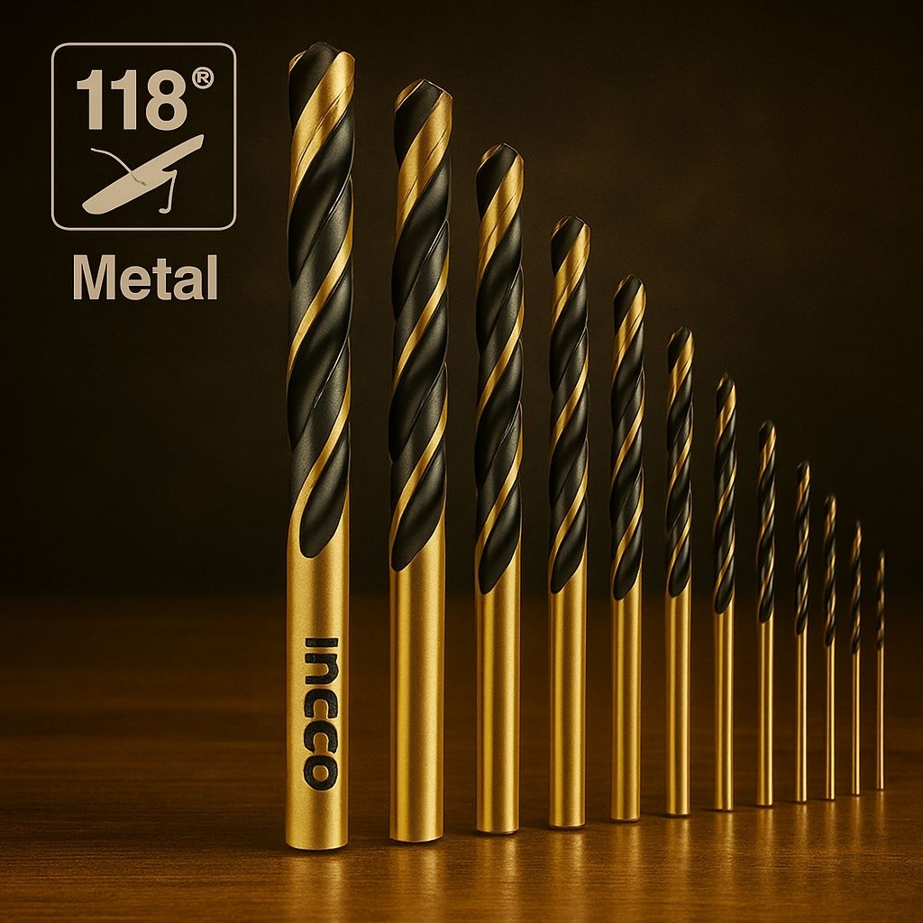 Jual INGCO Mata Bor Besi Logam 12 pcs HSS 2-8mm Twist Drill Bits ...