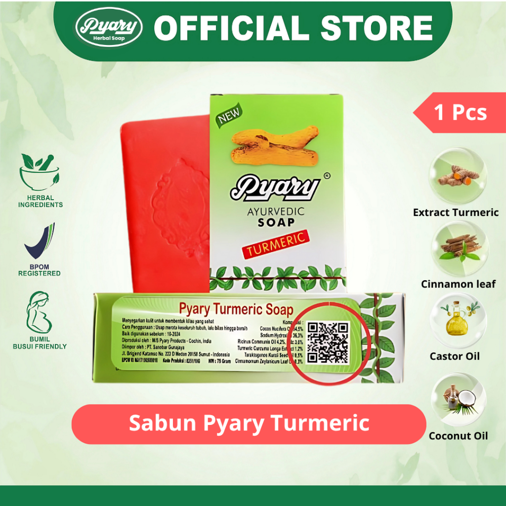 Jual PYARY Sabun Turmeric Original BPOM 75 gr | Shopee Indonesia