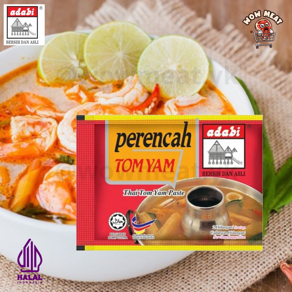 Jual Adabi Bumbu Perencah Tom Yam / Tom Yum Paste Sachet Halal 40gr ...
