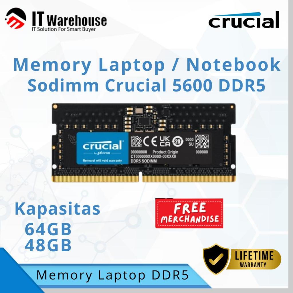 Jual Crucial Memory Laptop 48GB/64GB SODIMM DDR5 5600 MHz | Shopee ...