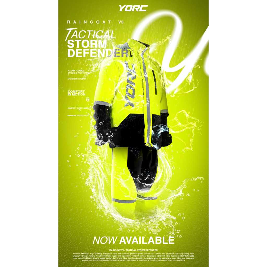 Jual YORC TACTICAL STORM DEFENDER RAINCOAT V3 ORIGINAL | Shopee Indonesia