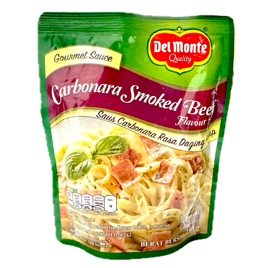 Jual Del Monte Saus Carbonara Smoked Beef 180g | Shopee Indonesia