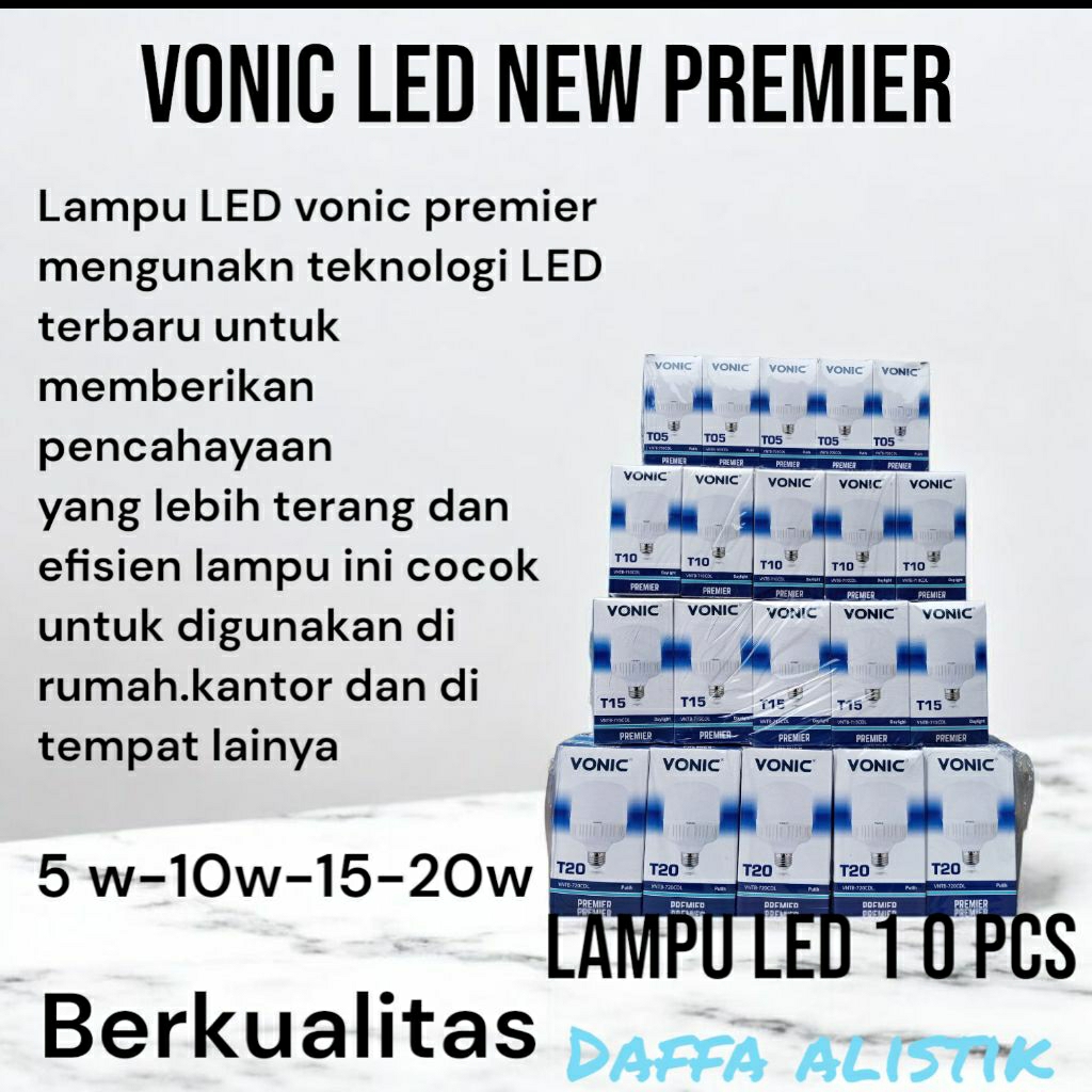 Jual LAMPU LED VONIC PREMIER 10 pcs /1 pack Rp | Shopee Indonesia