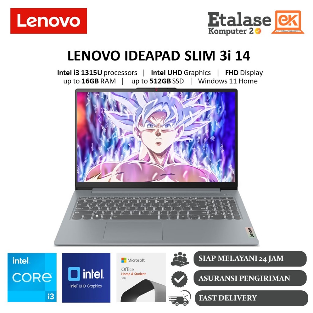 Jual Laptop Lenovo IdeaPad Slim 3i 14 Intel i3 1315U RAM 16GB 512GB SSD ...