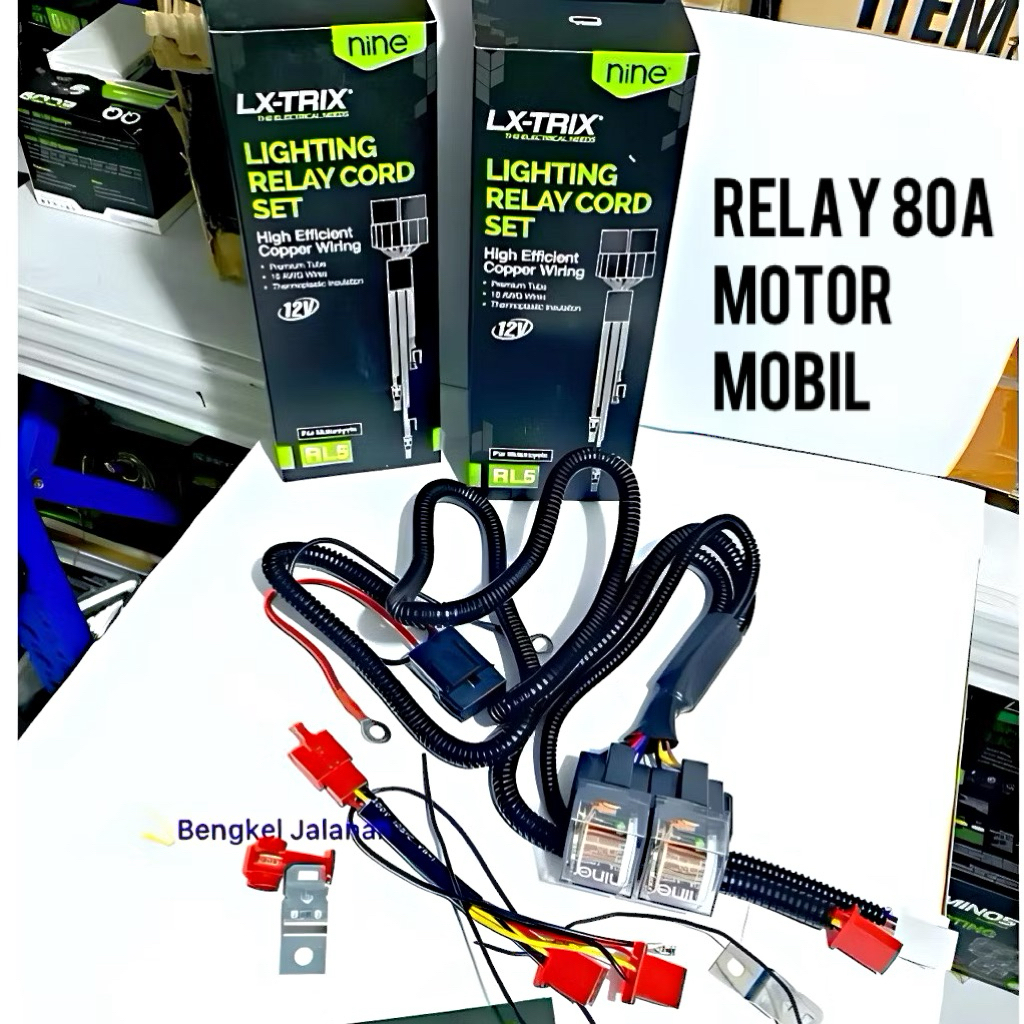 Jual [Original]Kabel Relay set untuk 2-4 lampu 80A LX-TRIX Motor Mobil ...