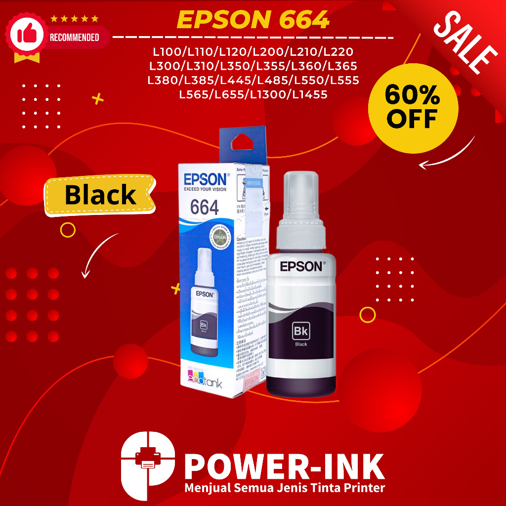 Jual TINTA EPSON 664 PREMIUM UNTUK PRINTER SERIES L100 / L110 / L120 ...