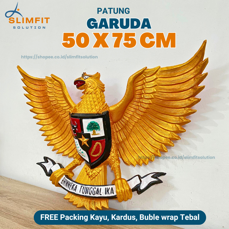 Jual Hiasan Dinding Lambang Negara Garuda Pancasila 3 Dimensi 50x75cm ...