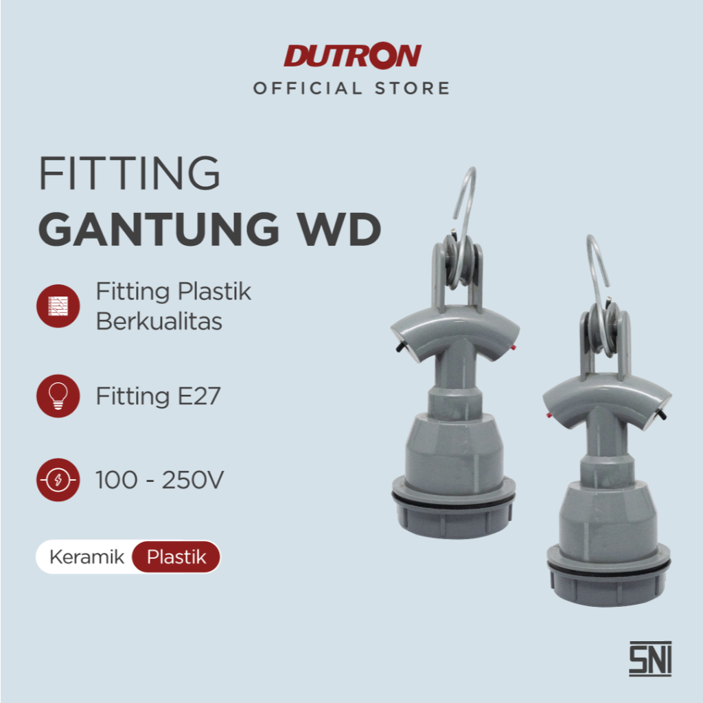 Jual DUTRON Fitting Lampu Gantung WD Outdoor / Fitting Lampu Jalan E27 ...