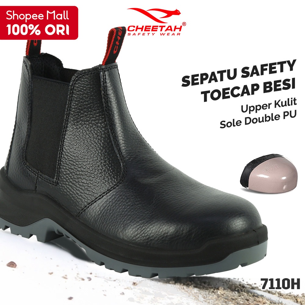 Jual Kulit Asli - Sepatu Safety Cheetah 7110H 7110 H Rebound Toecap ...