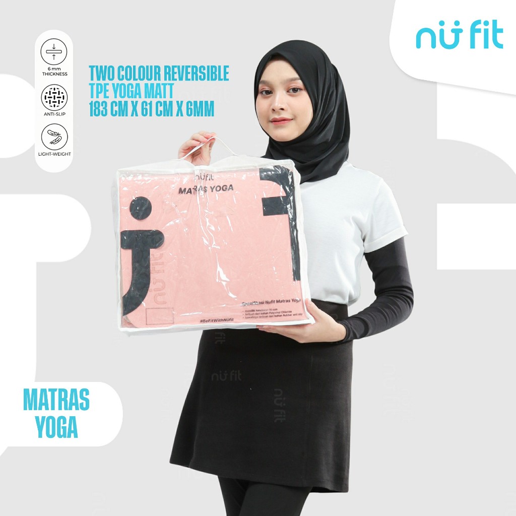Jual Nu Fit - Matras Yoga TPE 183 x 61 x 6 mm - Matras Olahraga Lipat ...