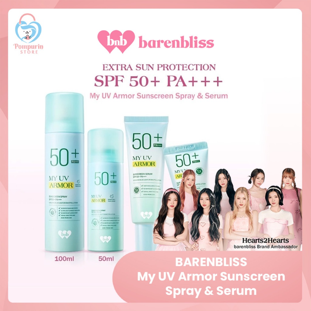 Jual BNB Barenbliss My UV Armor Sunscreen Serum SPF50 PA++++ 30gr (Acne ...