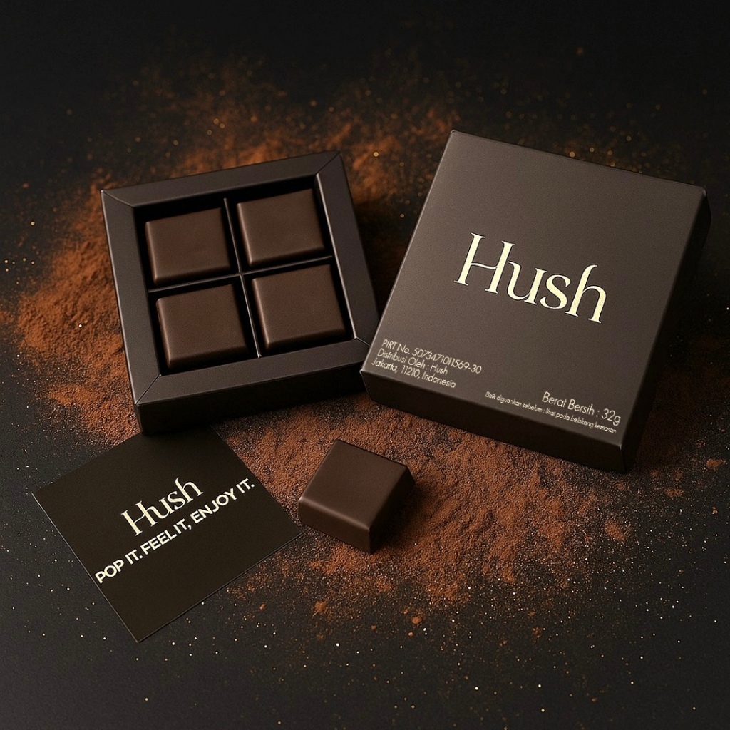 Jual Hush chocolate 6 box Dark Chocolate for couple 32 gram 6 box paket ...