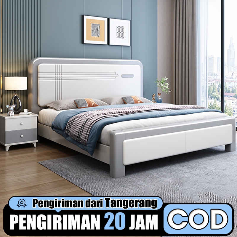 Jual Dipan Kayu Ranjang Kayu Solid Minimalis Modern Solid Wood Bed ...