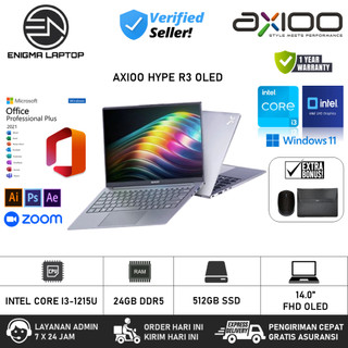 Jual Laptop Axioo Hype R3 OLED Intel Core i3 1215U RAM 24GB 512GB SSD ...