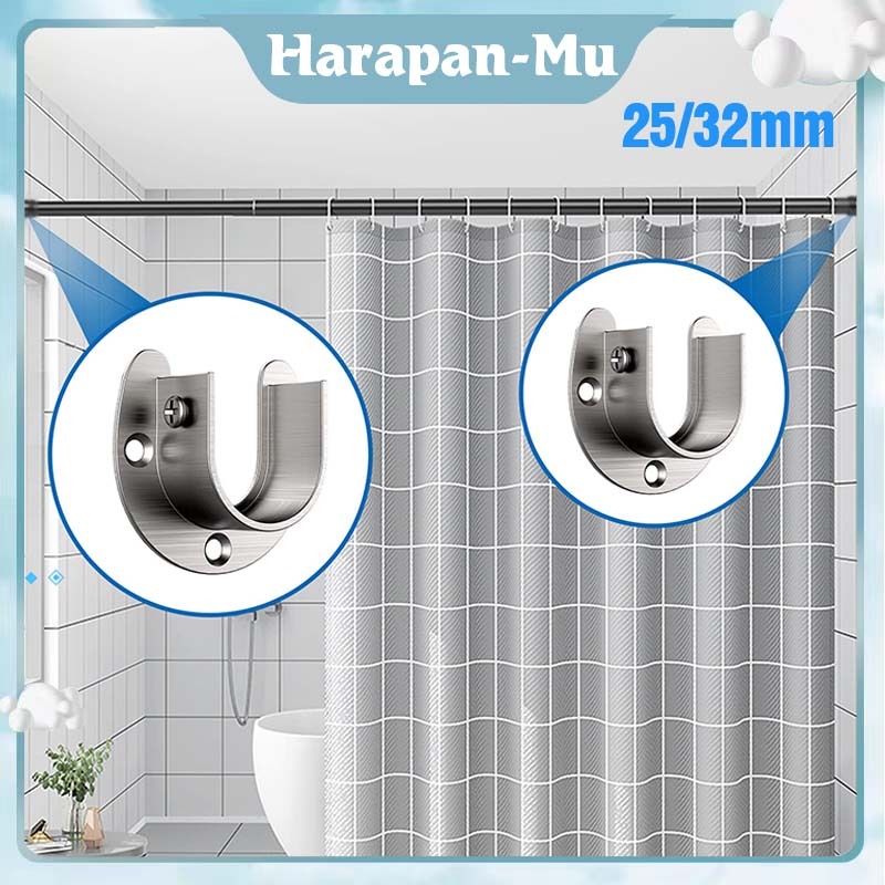 Jual Penyangga Tiang Gorden Besi / U-Shaped Rod Socket Flange | Shopee ...