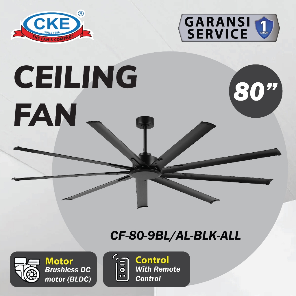 Jual Kipas Angin Plafon Gantung Modern 80 Inch 9 Blade Ceiling Fan ...
