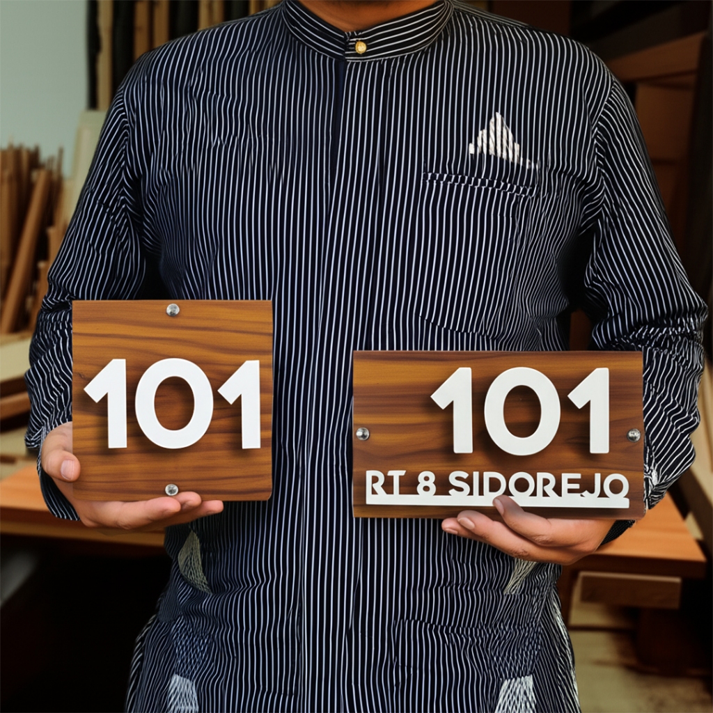 Jual Nomor Rumah Akrilik Melayang / Floating Number Sign Acrylic ...