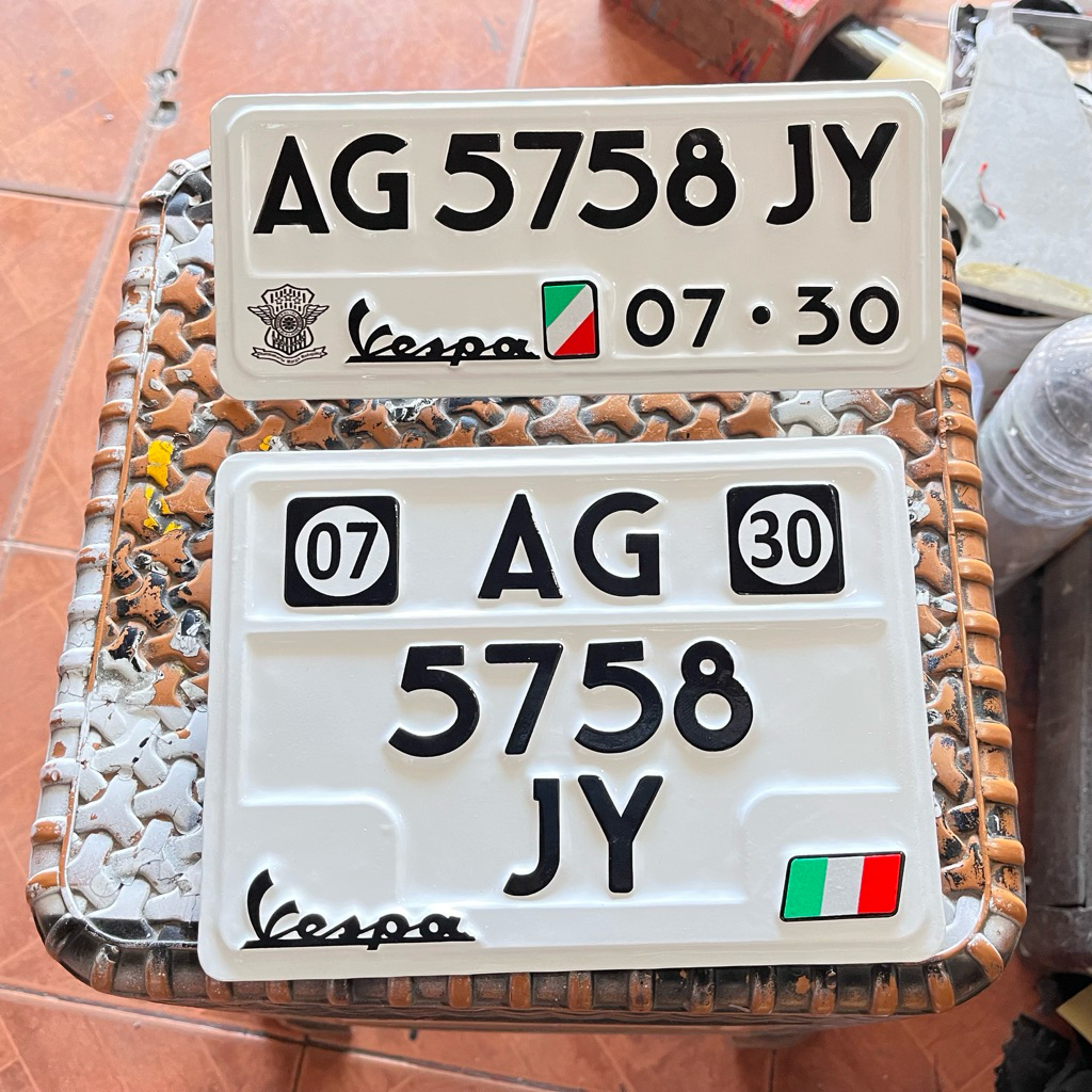 Jual plat nomer vespa metic( filano fazzio stylo scoopy) | Shopee Indonesia