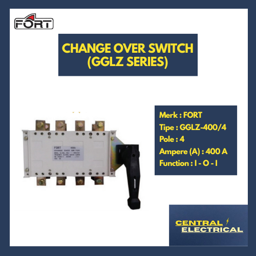 Jual FORT COS Change Over Switch (GGLZ Series), 4 Pole 400A merk FORT ...