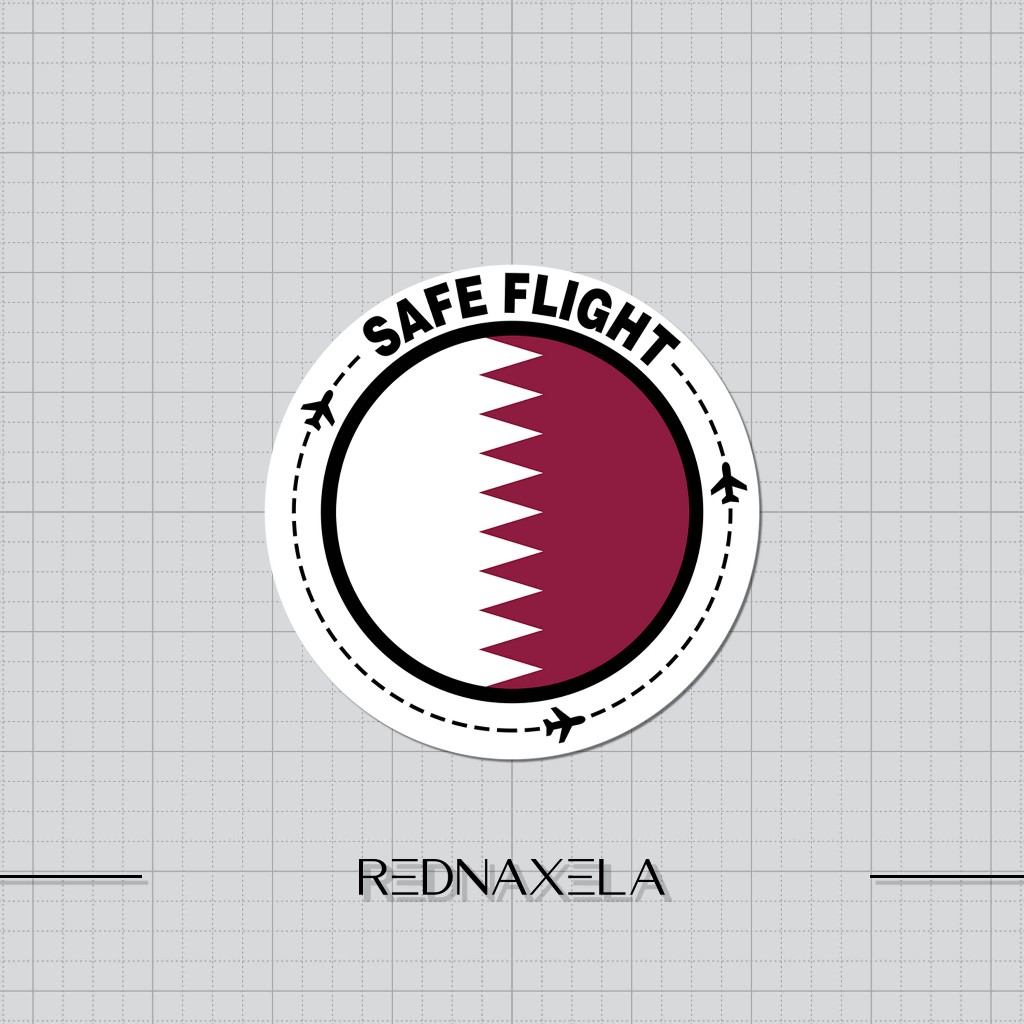 Jual Stiker Vinyl Safe Flight Country Qatar Stiker Koper Outdoor ...